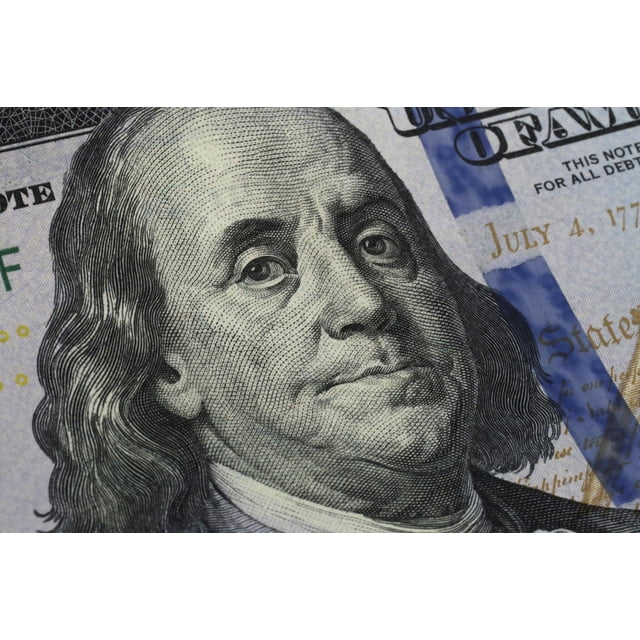 Closeup Benjamin Franklin One Hundred Dollar Bill Photo Photograph Cool ...