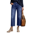 Clossjun Mid Rise Straight Leg Jeans for Women Casual Wash Seam Detail ...