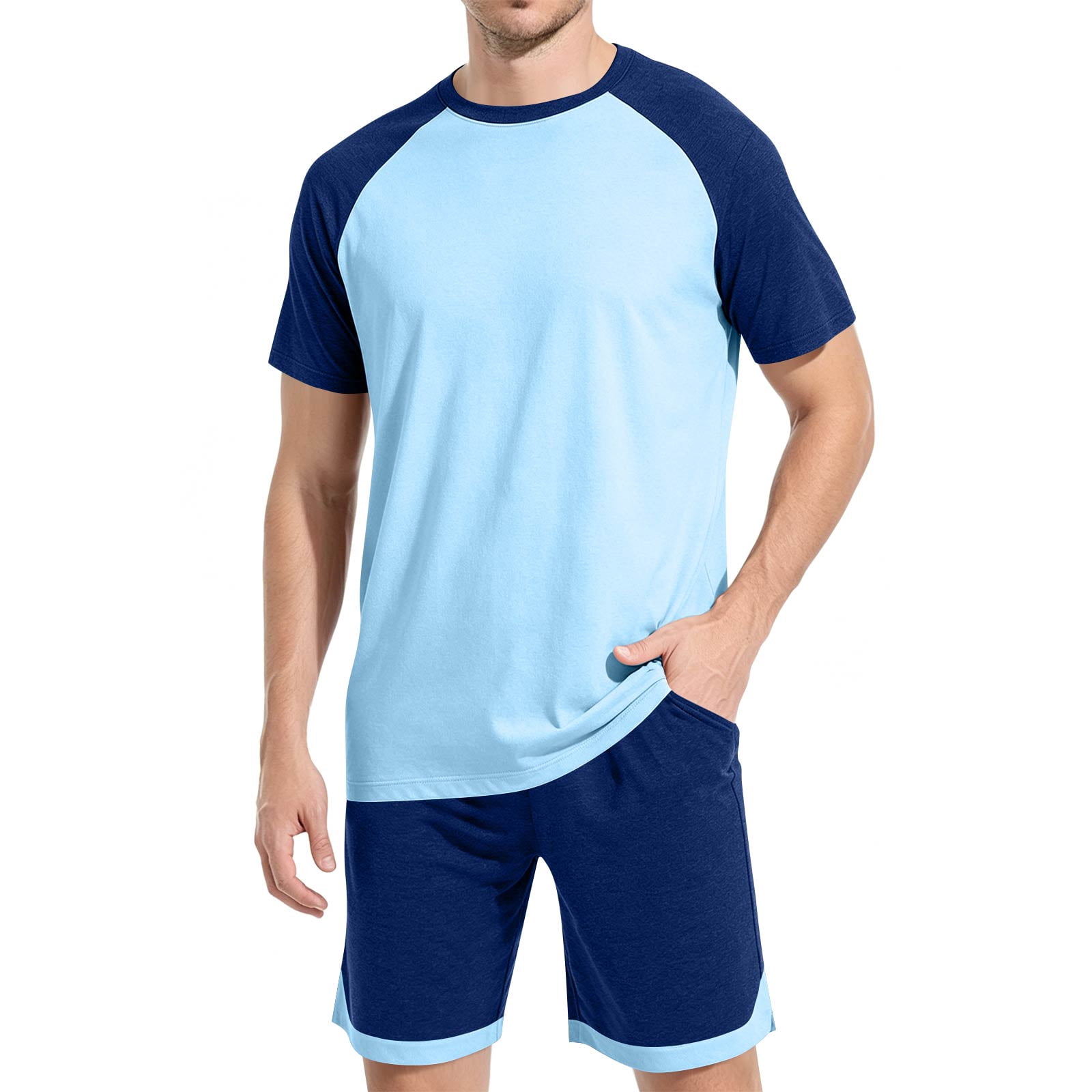 Clossjun Pajamas Set Summer Lightweight Short Sleeve Loungewear Soft ...