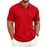 Clossjun Shirts for Men Short Sleeve Collared Golf Shirt Moisture ...