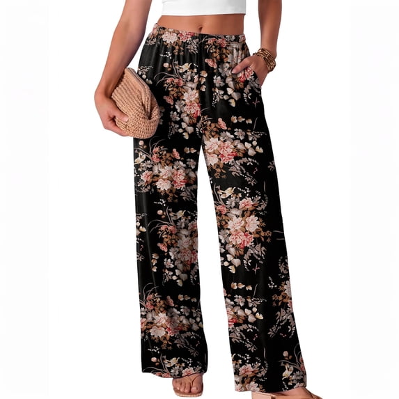Clossjun Women's Outfits Linen Look Summer Loungewear Set Pleated Front ...