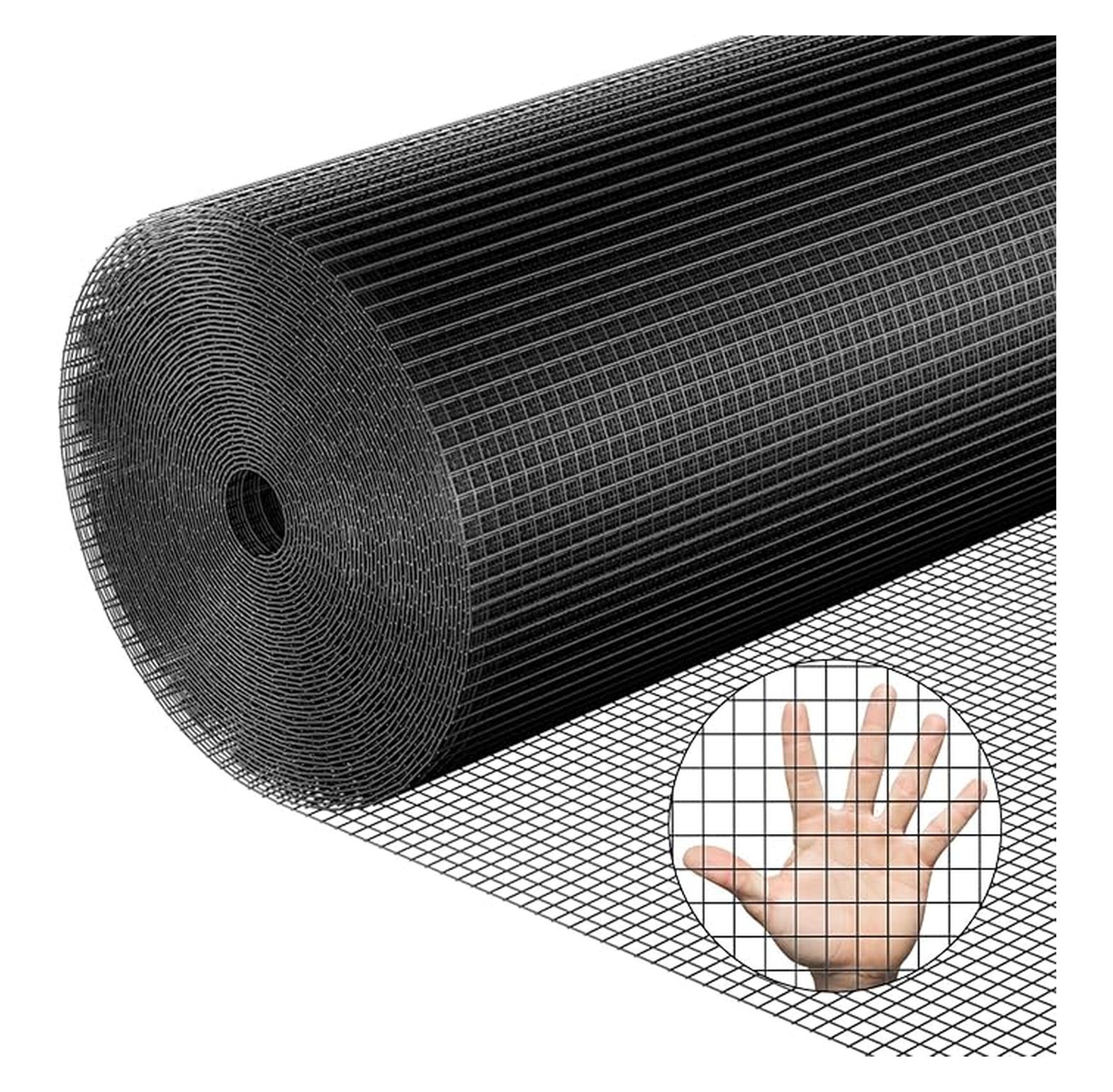 Cloth 1/2 inch 36 x 50 ft Heavy Duty Black Chicken Wire Fencing 19 ...
