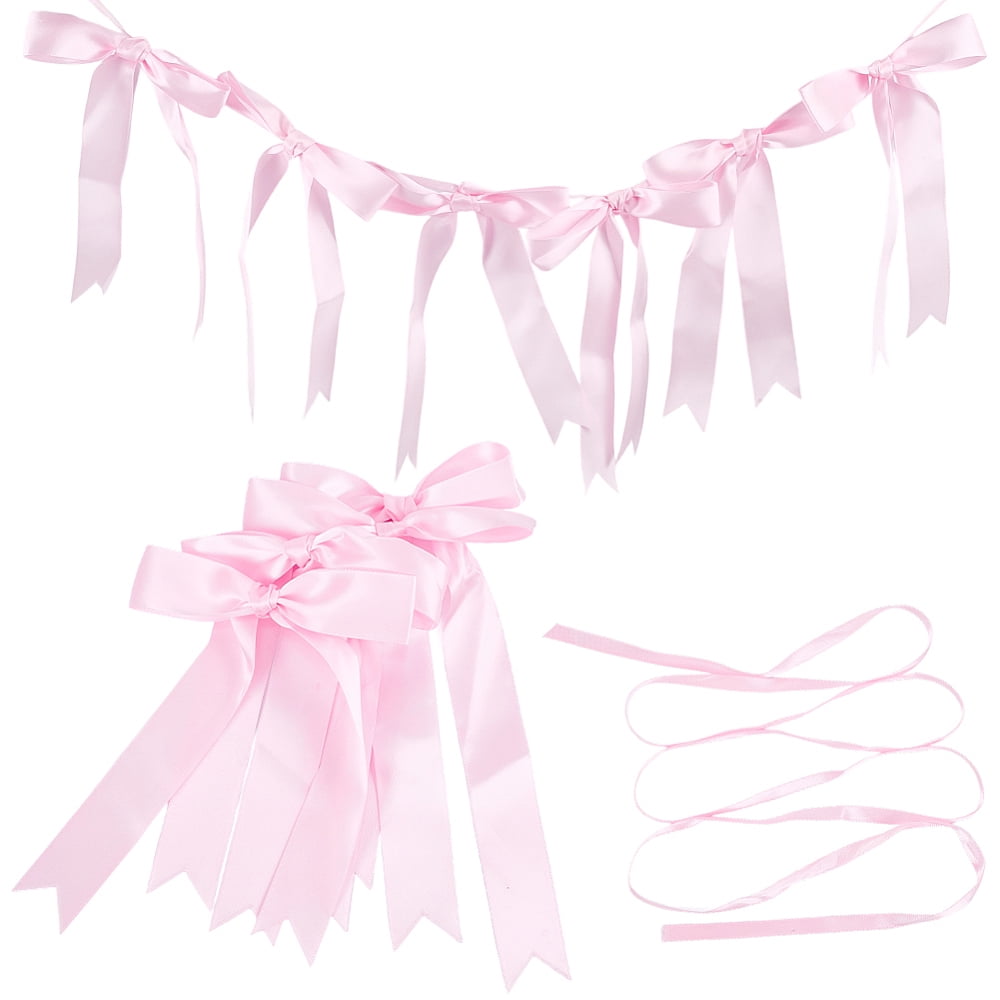 Cloth Bowknot Garland for Party Festivals Home Decorations Pink ...