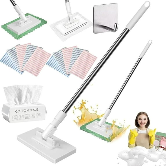 Cloth Changing Mini Mop, Zero Touch Mini Mop, Disposable Dust Mop with ...