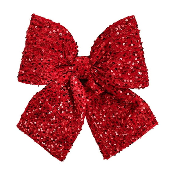 Cloth Christmas Bow Ornament - Fabric Hanging Pendant Decoration with ...