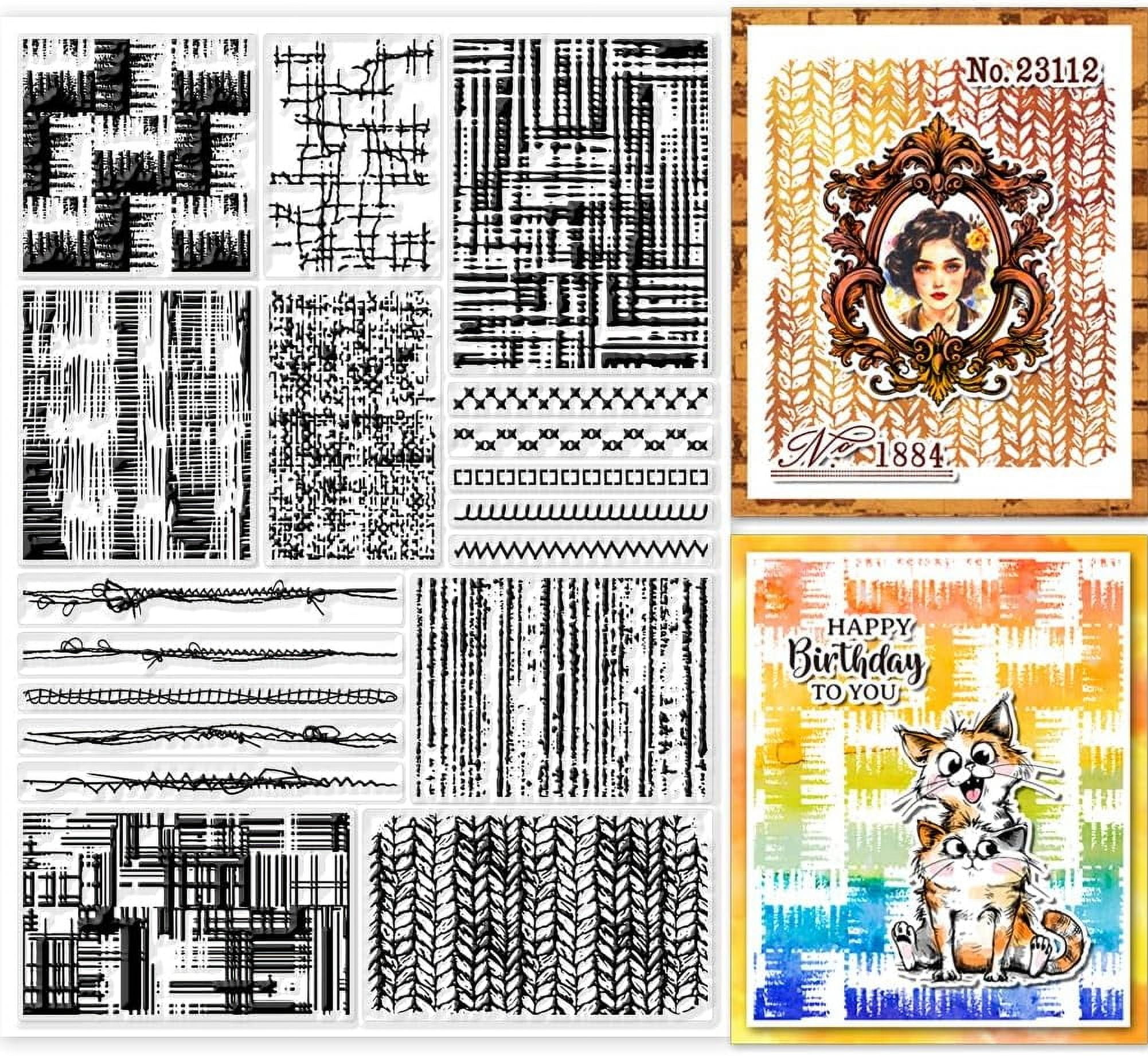 Cloth Clear Stamps for Card Making Sewing Thread Clear Silicone Stamp ...