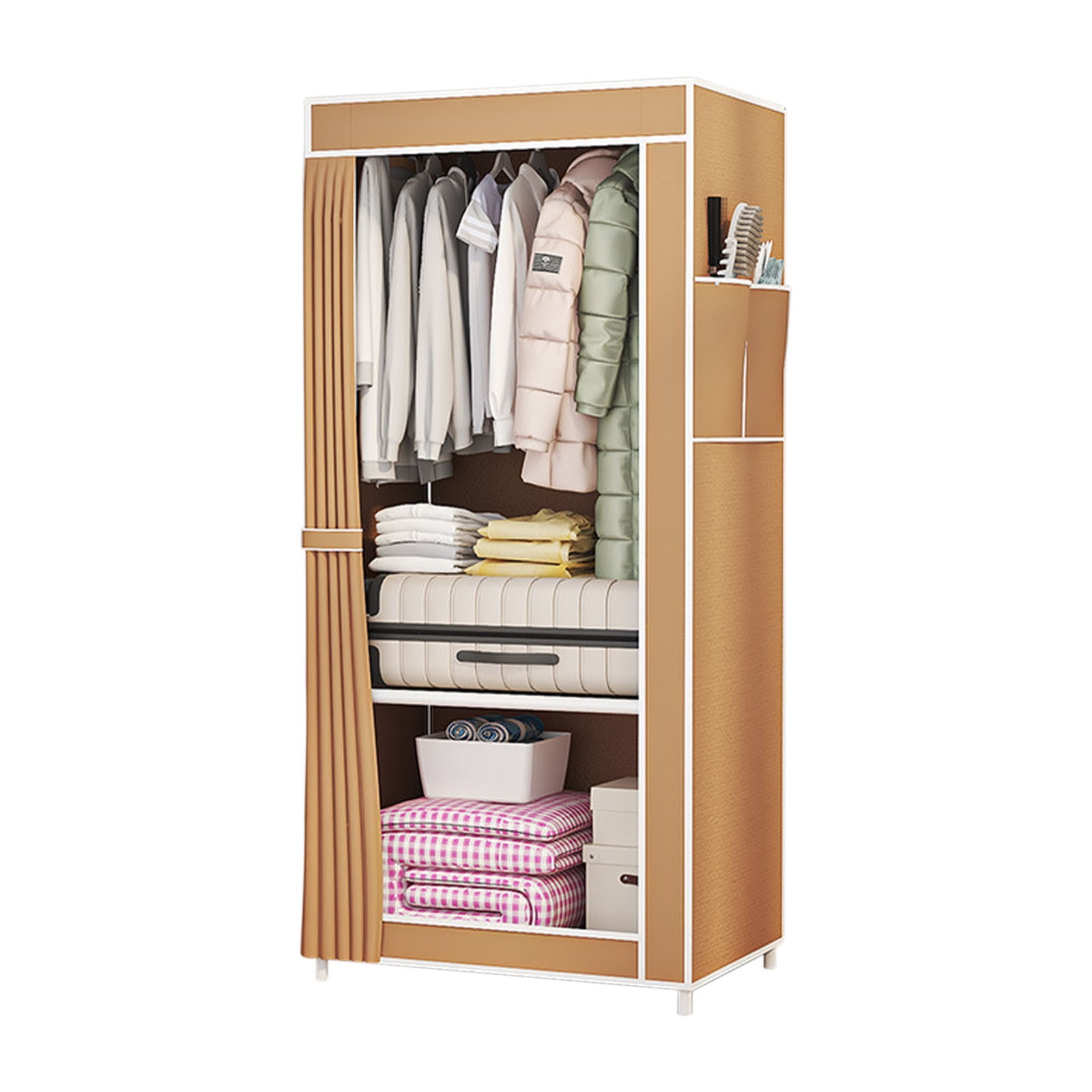 Cloth Closet Storage Organizer, Foldable Clothes Organizer Simple Non-Woven Fabric Wardrobe ...