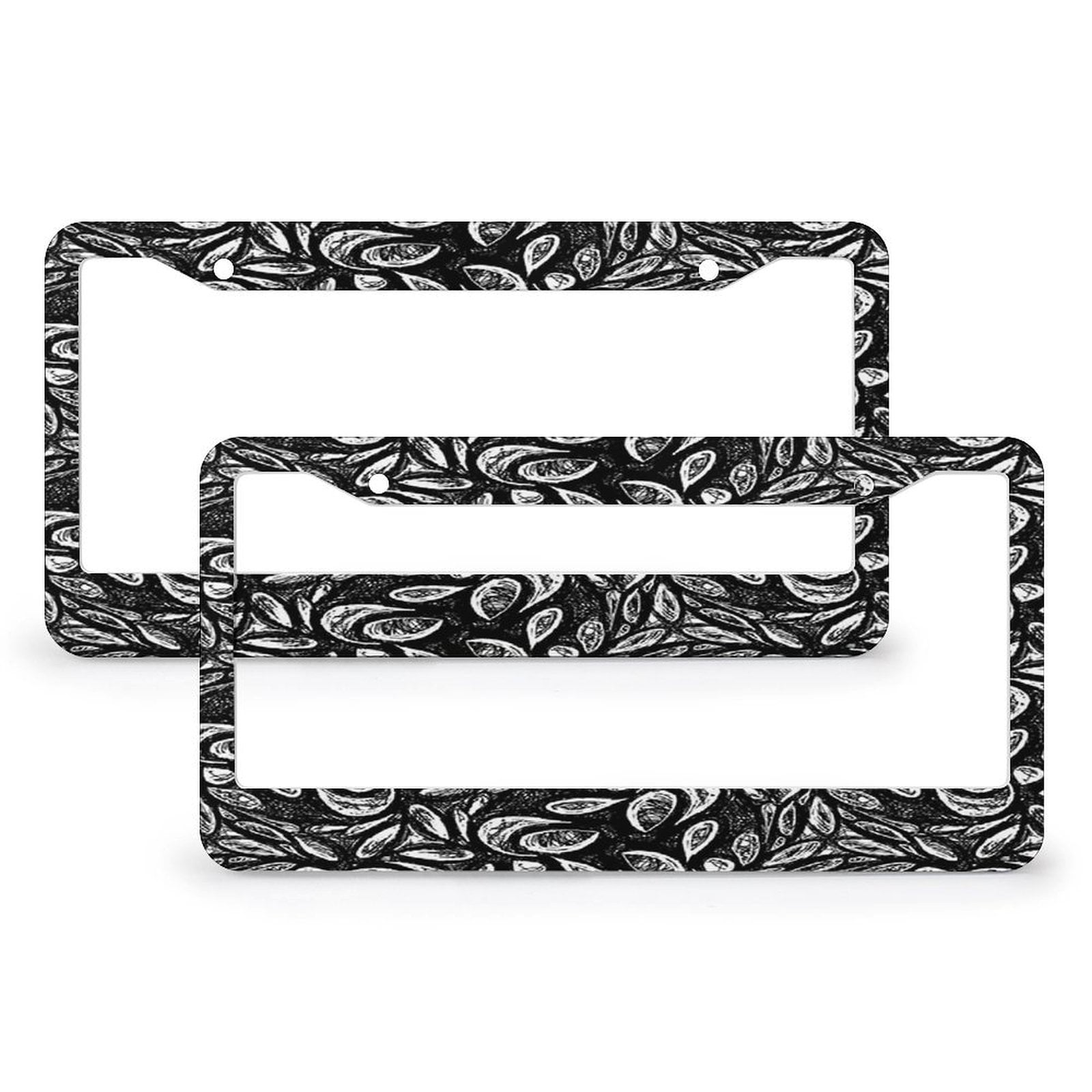 Cloth Design Pattern License Plate Frames - 2 Pack Metal Tag Frame Car ...
