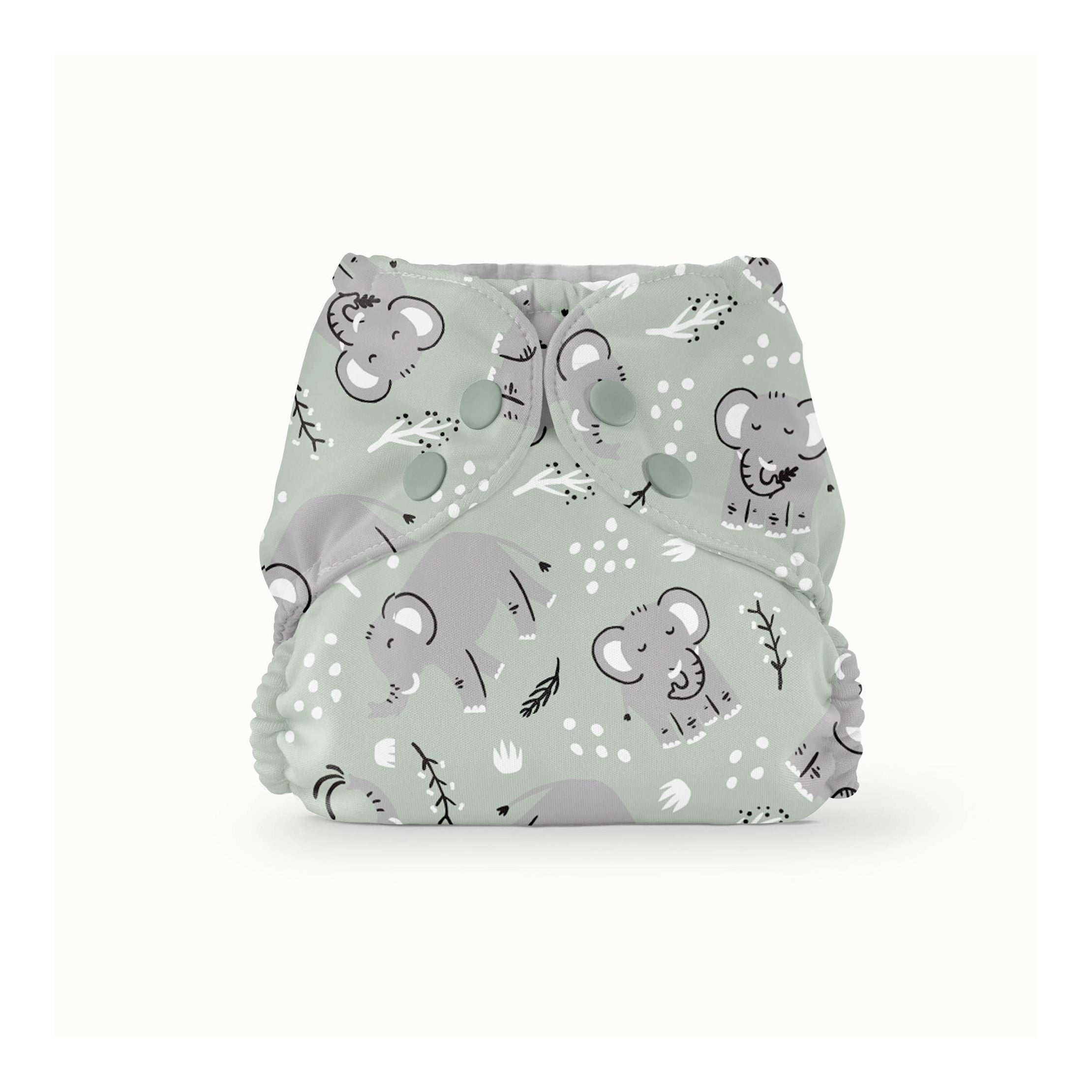 Cloth Diaper Outer Reusable Diaper Cover & Swim Diaper - Elephants ...