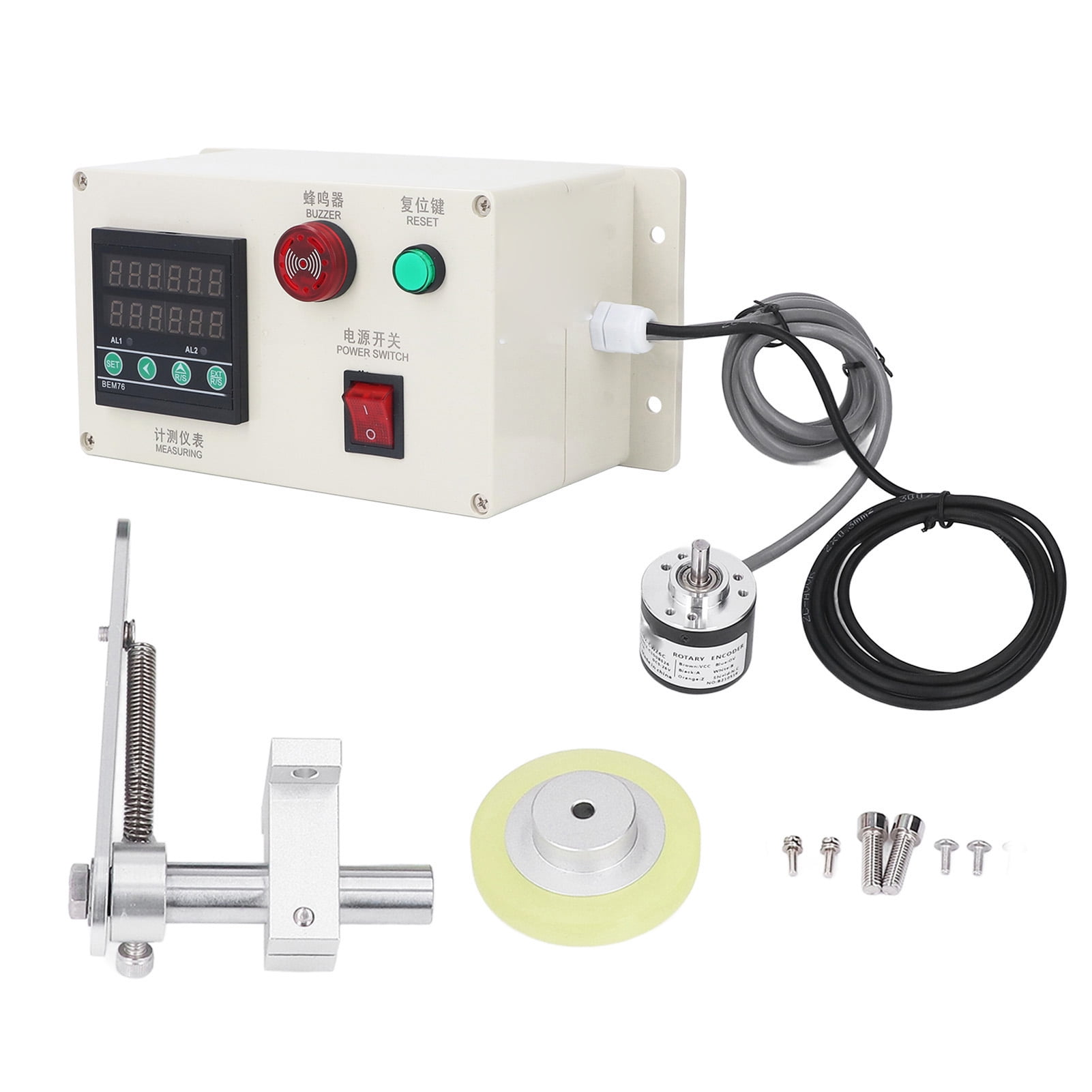 Cloth Digital Length Counter 6 Digit Roller Wheel Meter Display 1 ...