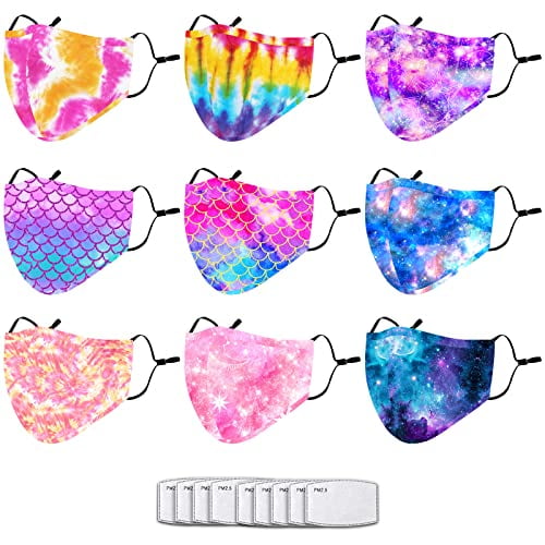 Cloth Face Masks Washable Reusable for Women Men Adults 9 Pack, Cotton ...