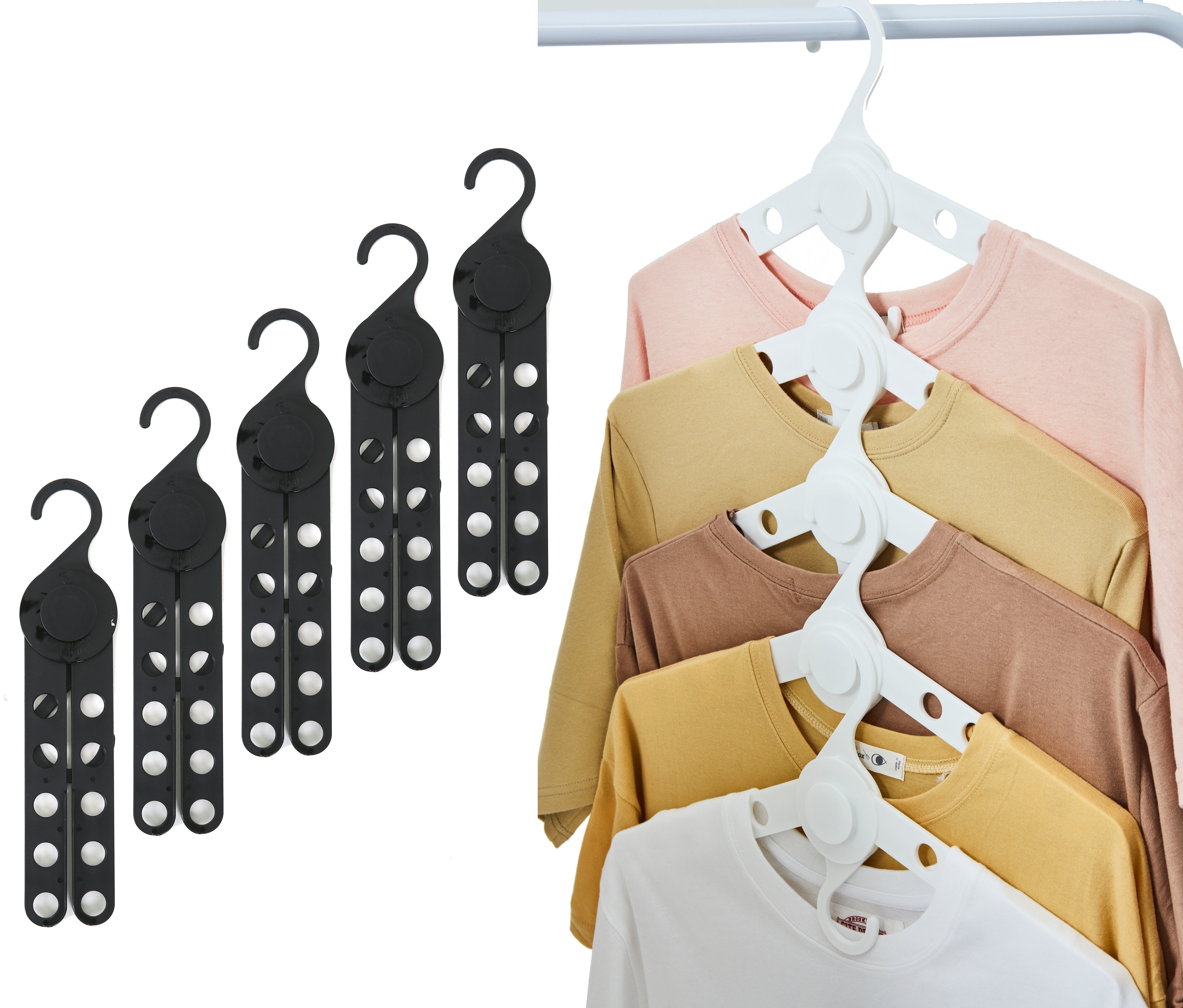 Cloth Hangers Closet Organizer - Bigtime Closet Space Saver - Holds ...