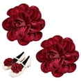 Cloth & Iron Shoe Buckle Clips Platinum Dark Red 85mm - Walmart.com