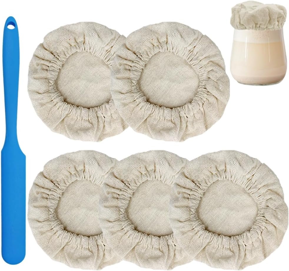 Cloth Jar Covers for Sourdough, YuCool Breathable Sourdough Starter Jar ...