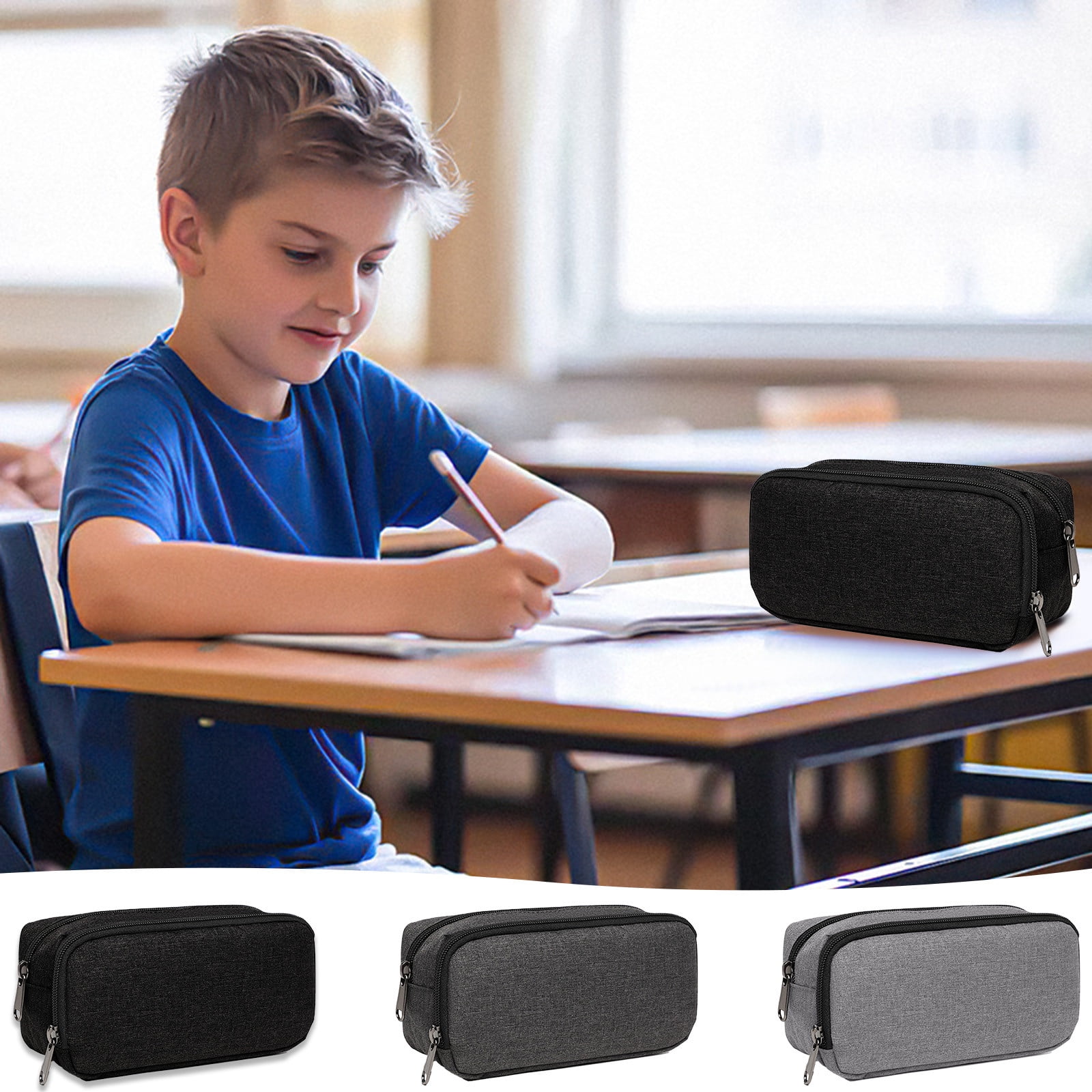 Cloth Multi-Layer Pencil Case Slim Design for Campus Essentials ...