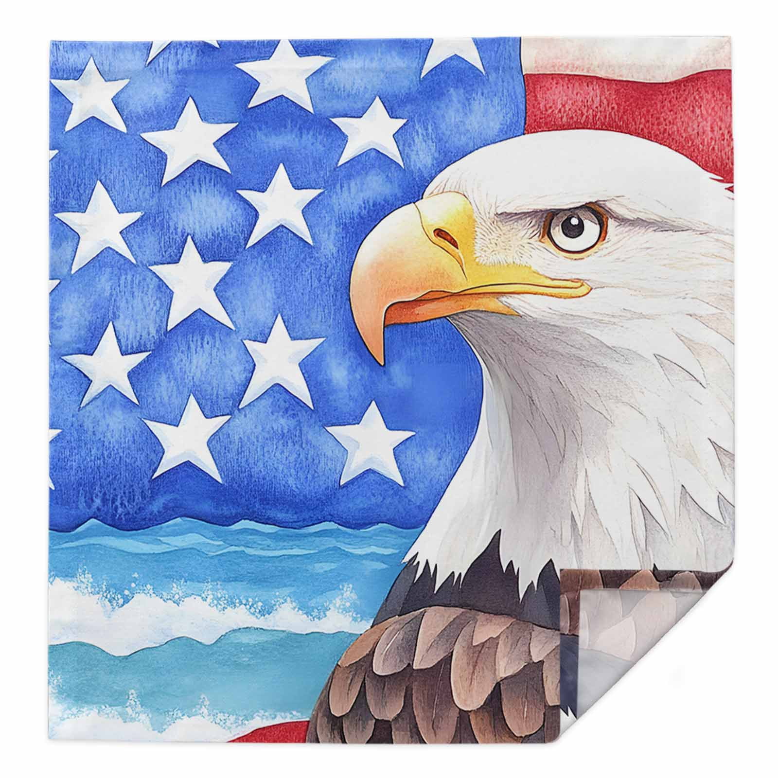 Cloth Napkins 1 Piece - 20x20 Inches, American Flag Washable Reusable ...