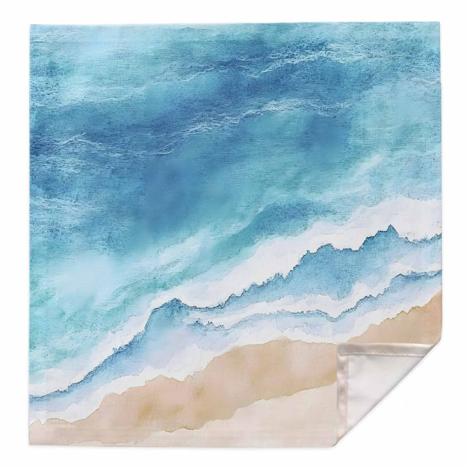 Cloth Napkins 1 Piece - 20x20 Inches, Blue Waves Washable Reusable ...