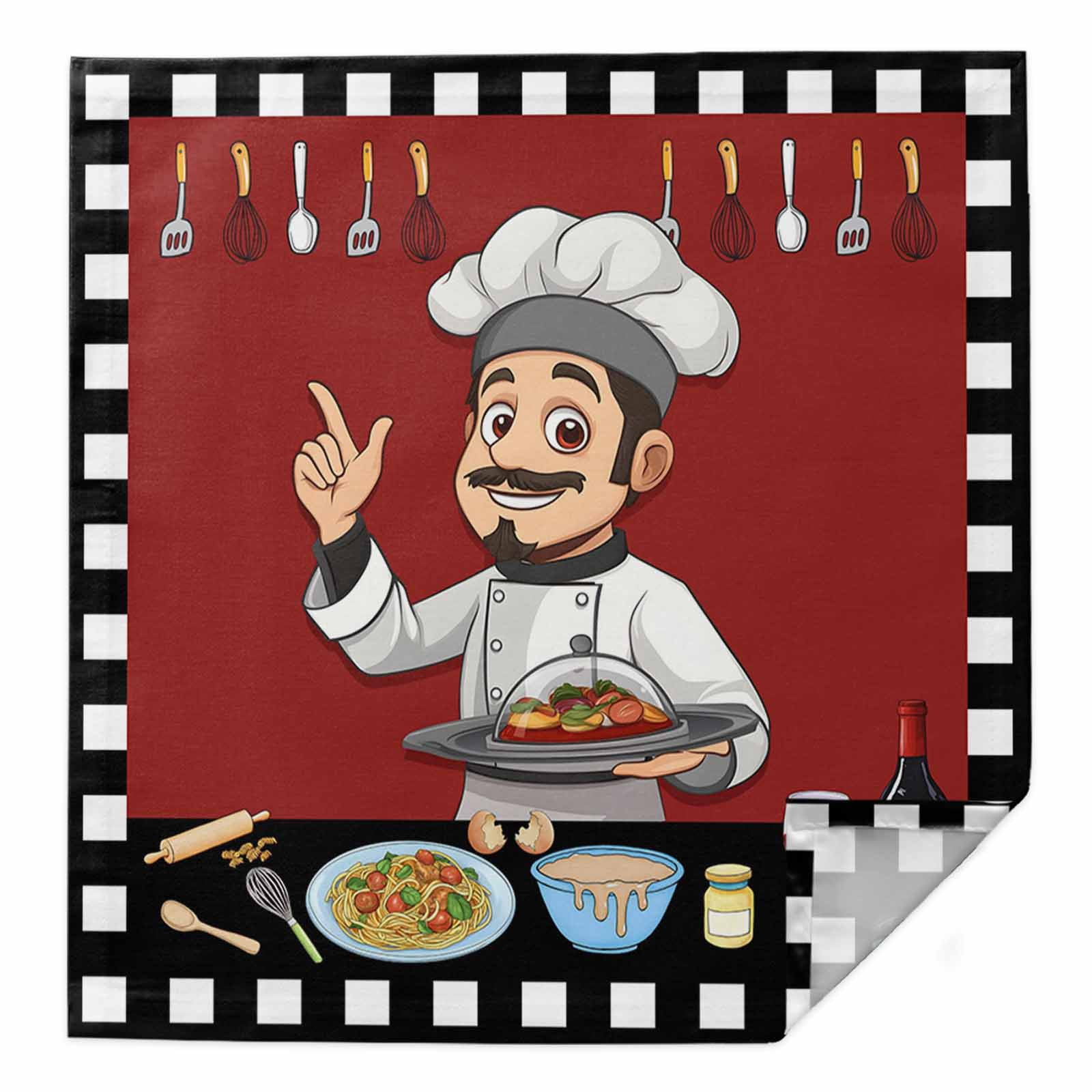 Cloth Napkins 1 Piece - 20x20 Inches, Cheg Red Washable Reusable Table ...