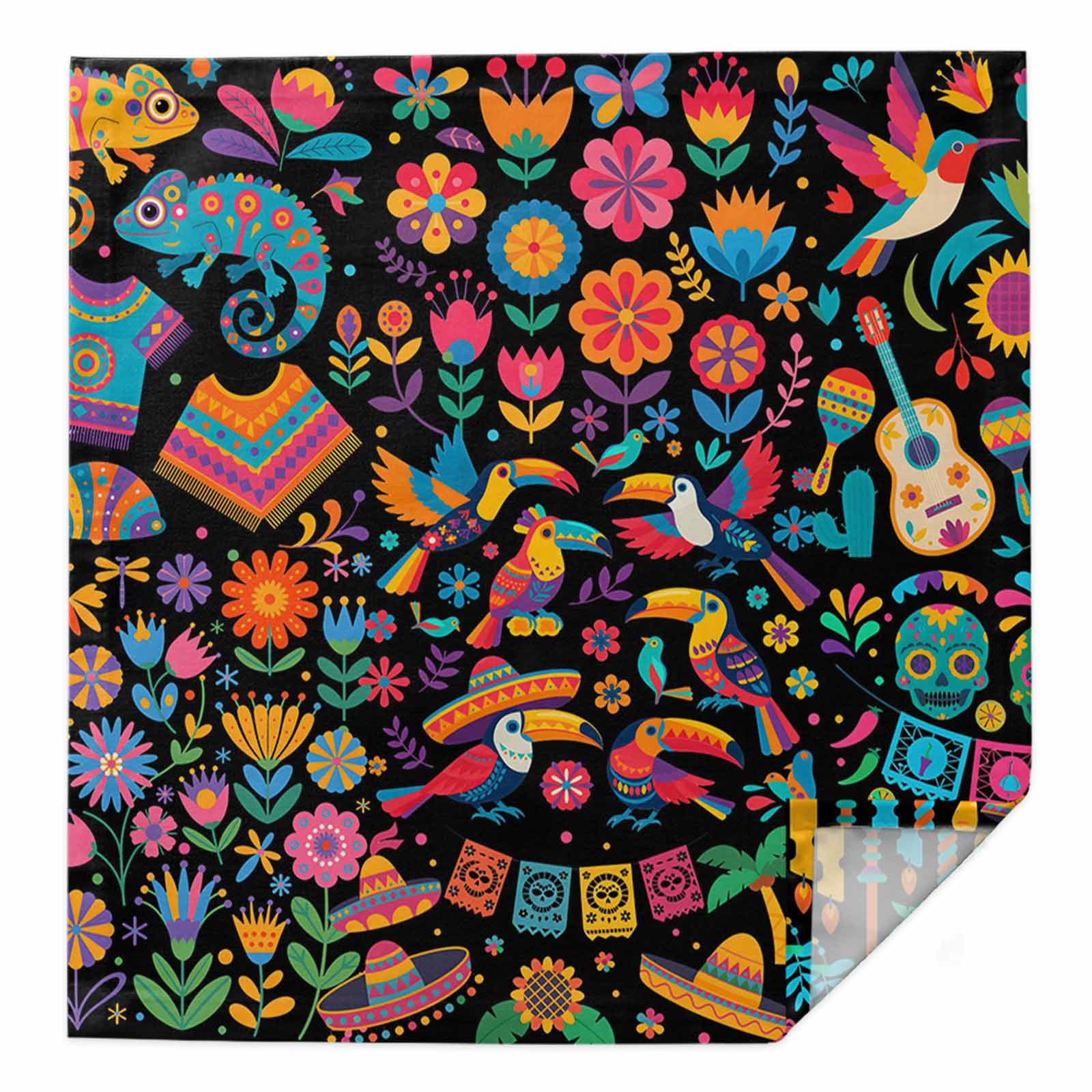 Cloth Napkins 1 Piece - 20x20 Inches, Colorful Cartoon Washable ...
