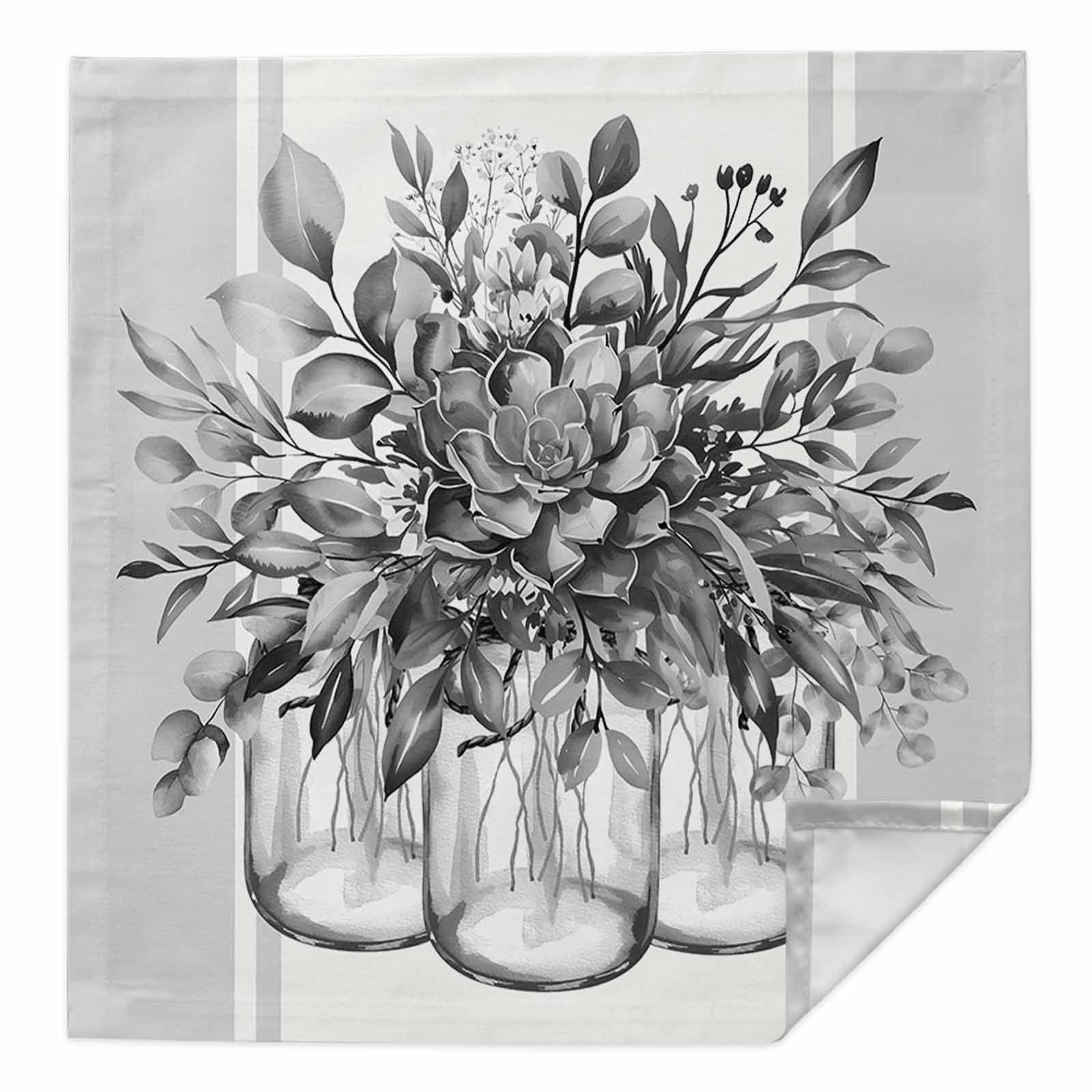 Cloth Napkins 1 Piece - 20x20 Inches, Eucalyptus Gray Washable Reusable ...