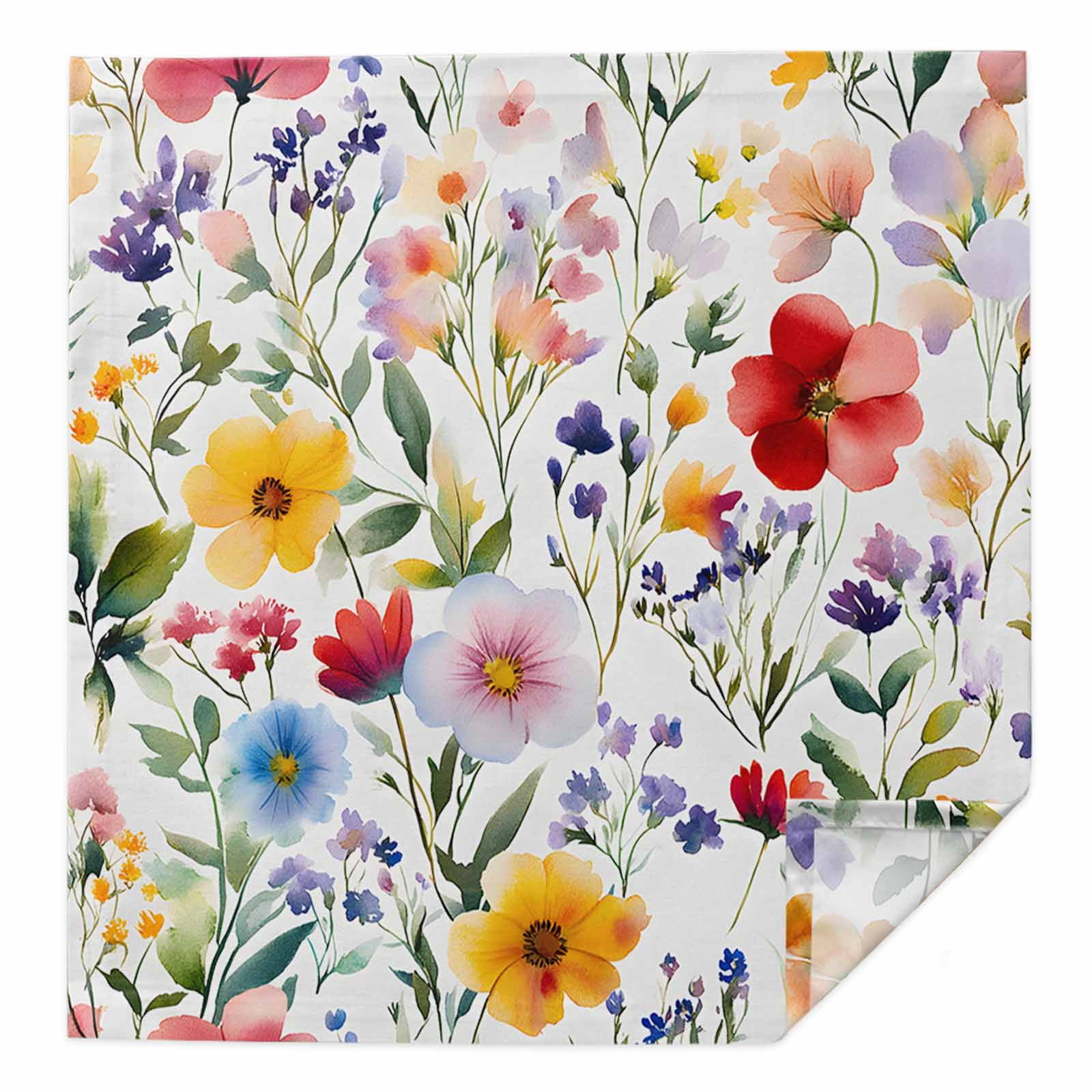 Cloth Napkins 1 Piece - 20x20 Inches, Floral Washable Reusable Table ...