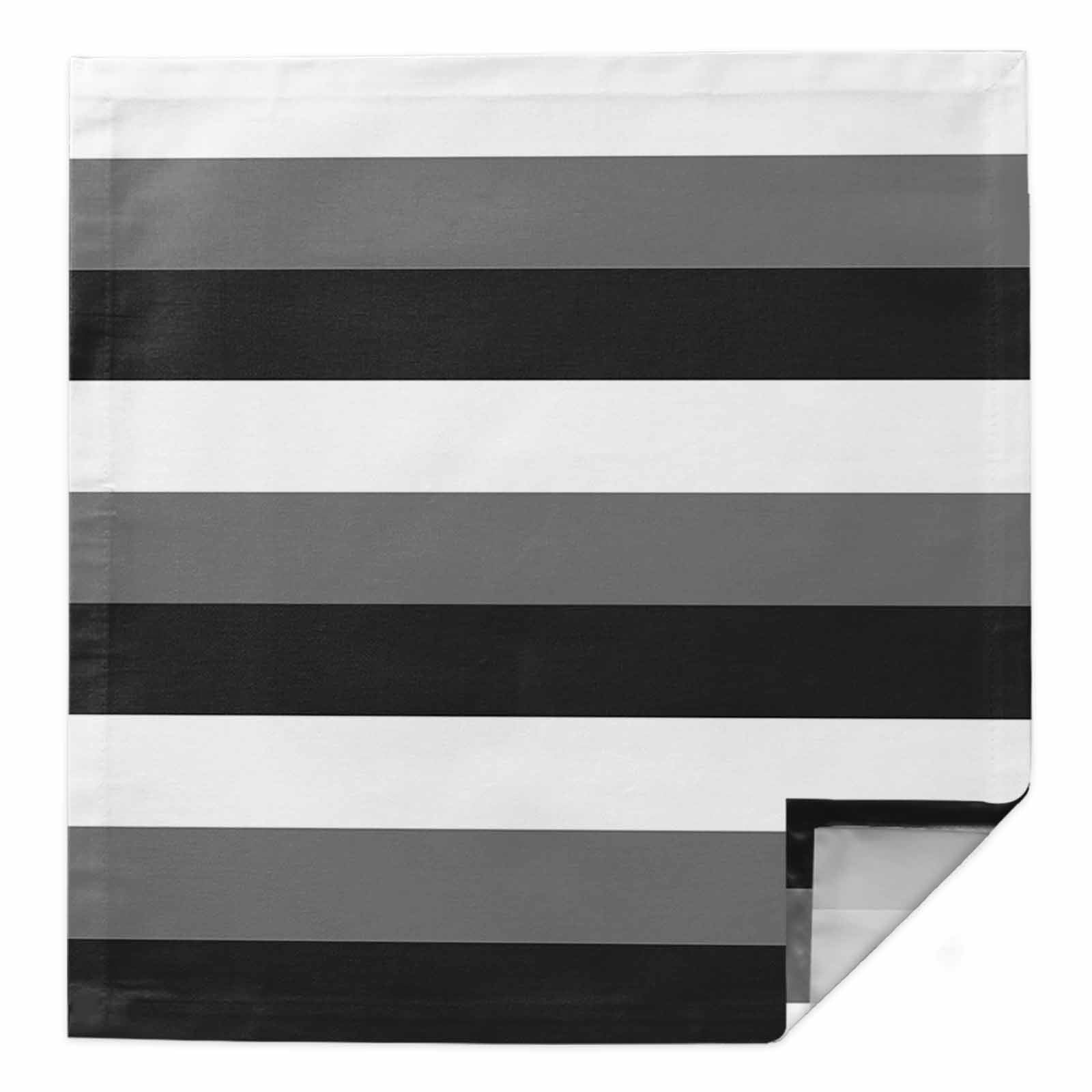 Cloth Napkins 1 Piece - 20x20 Inches, Grey Black White Striped Washable ...