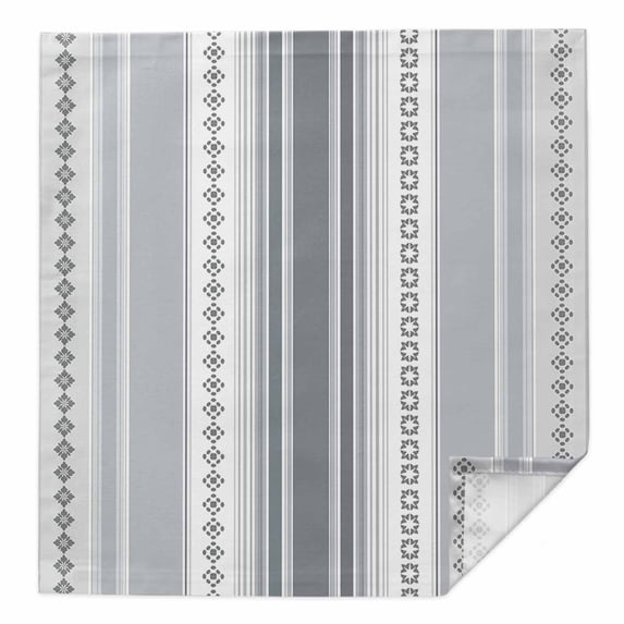 Cloth Napkins 1 Piece - 20x20 Inches, Grey Striped Washable Reusable ...