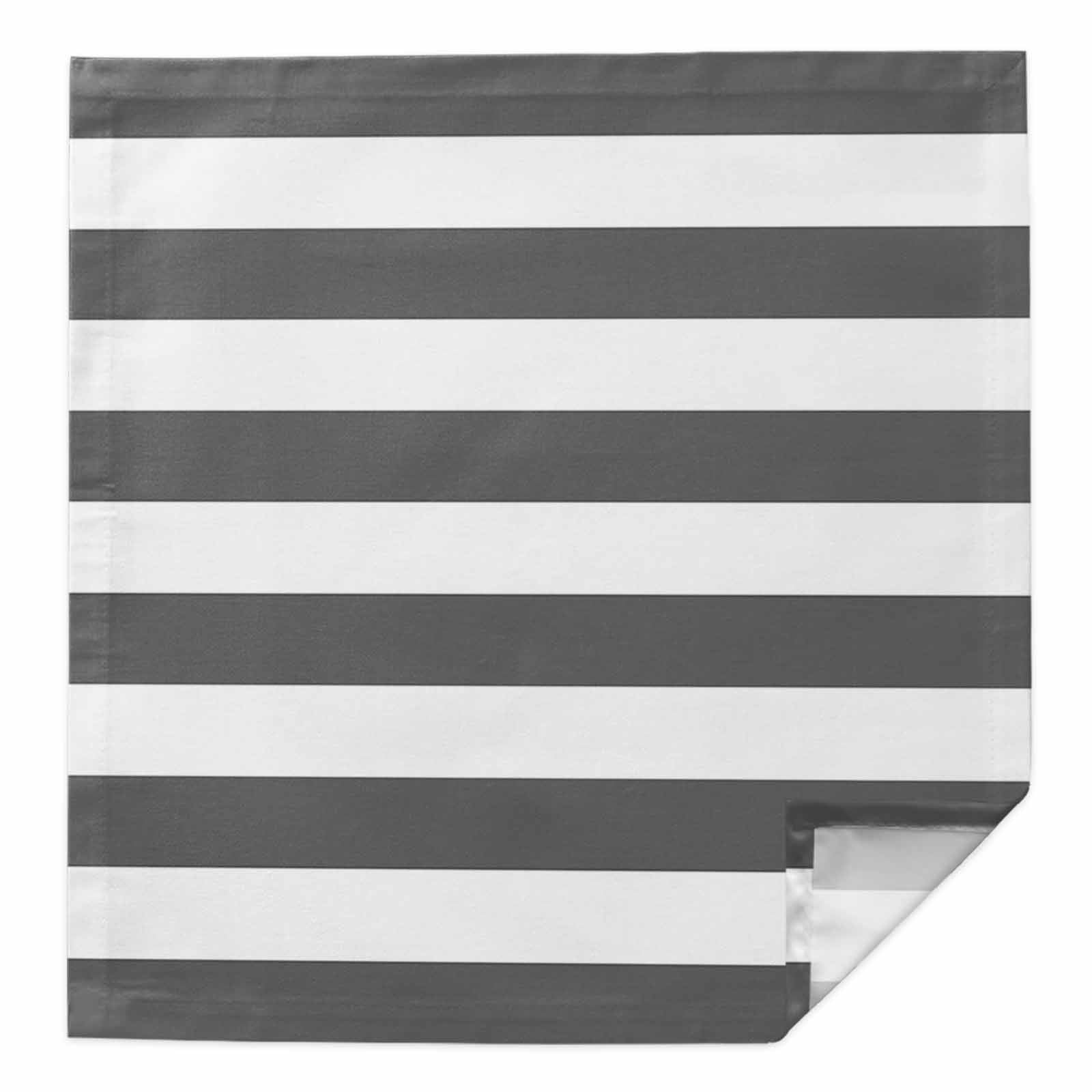 Cloth Napkins 1 Piece - 20x20 Inches, Grey Stripes Washable Reusable ...