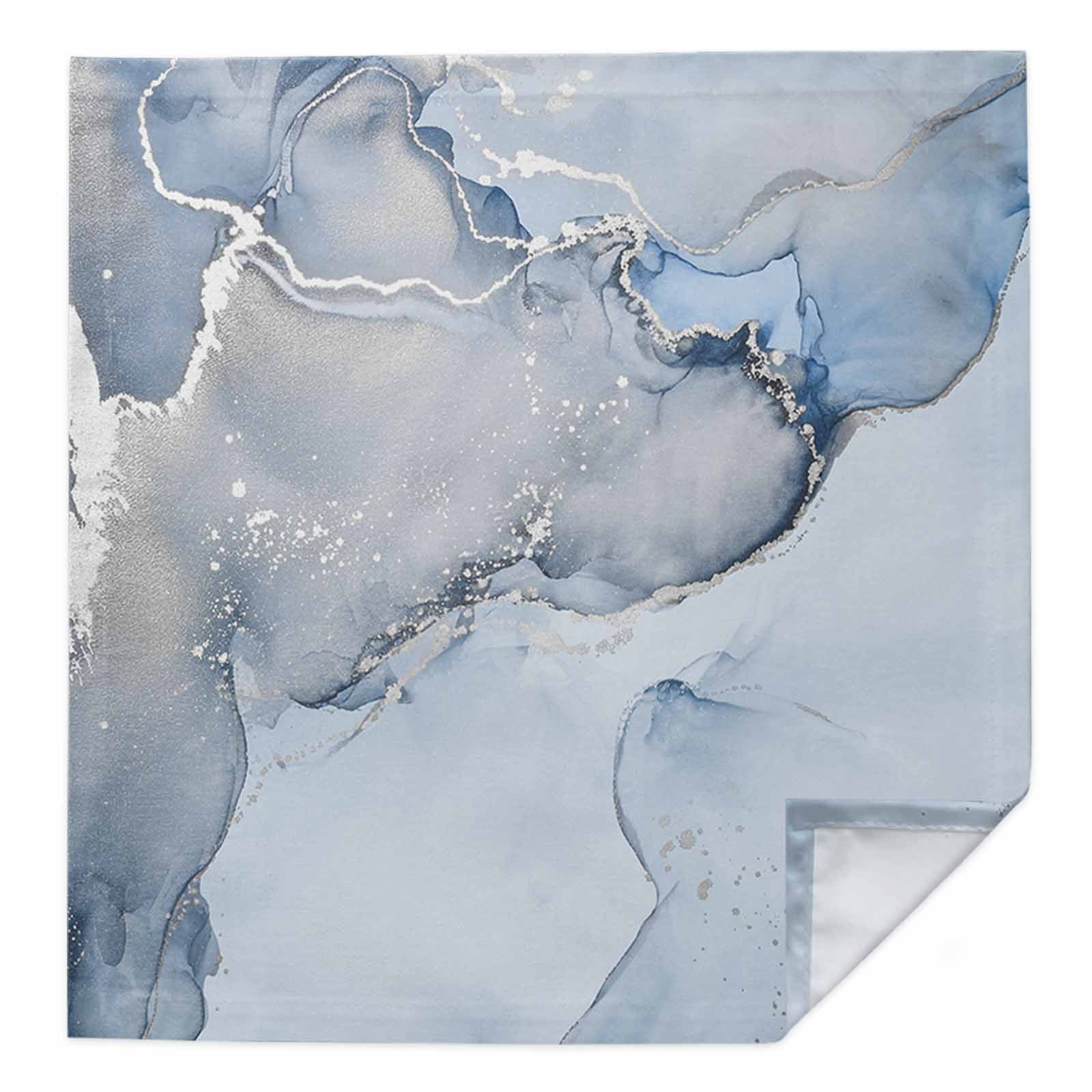 Cloth Napkins 1 Piece - 20x20 Inches, Marble Blue Washable Reusable ...