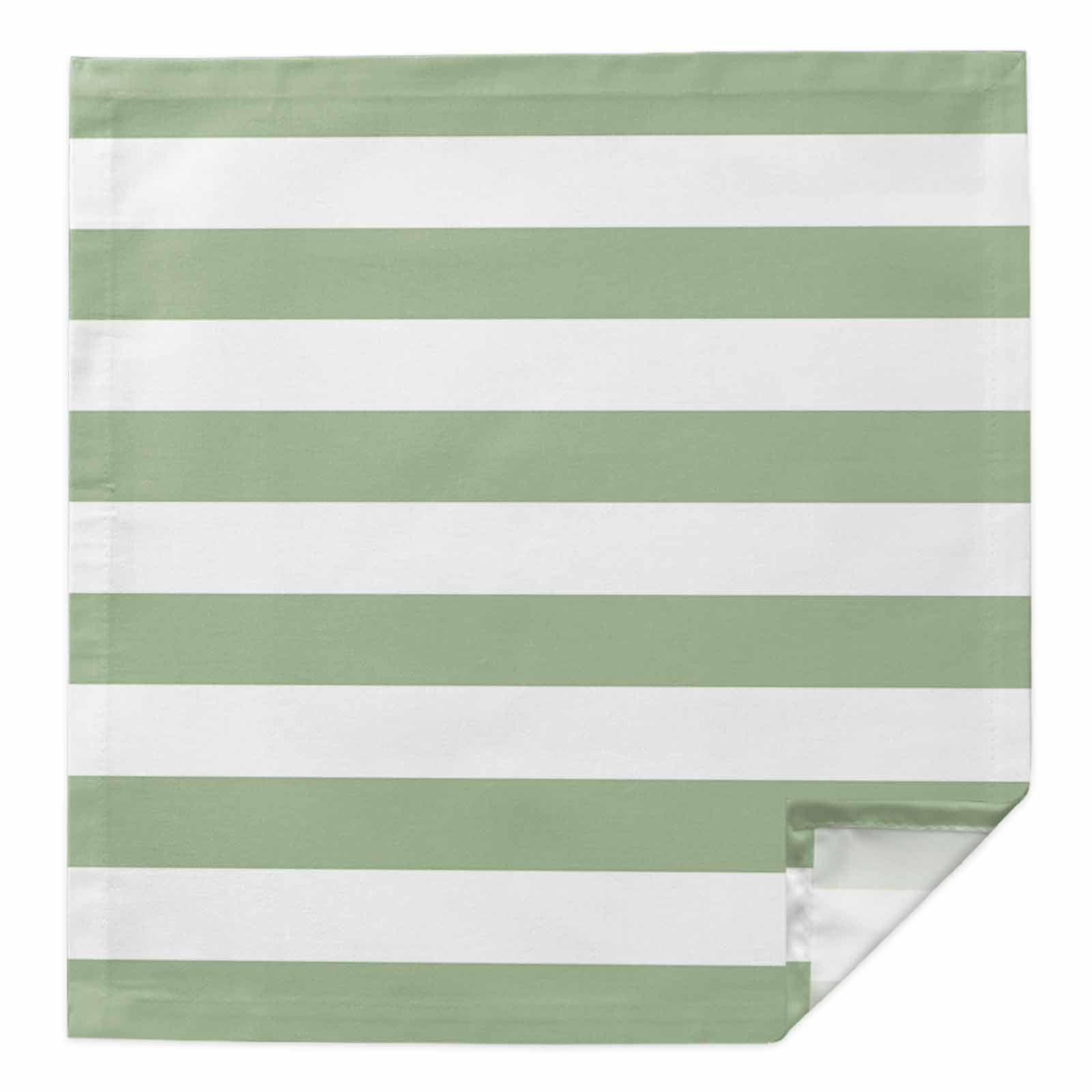 Cloth Napkins 1 Piece - 20x20 Inches, Sage Green Striped Washable ...