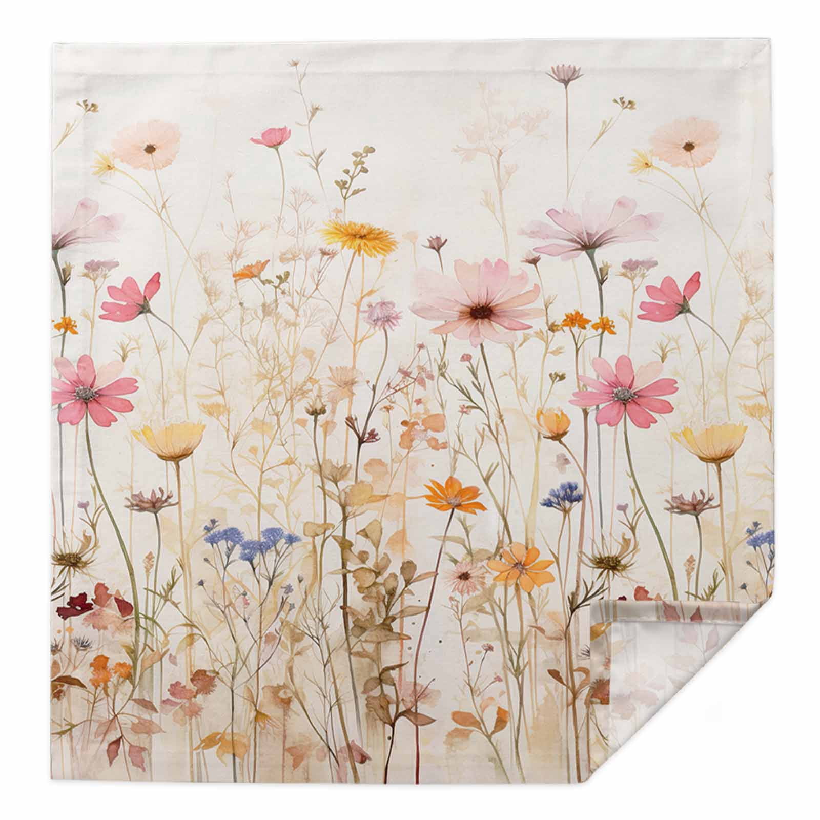 Cloth Napkins 1 Piece - 20x20 Inches, Spring Floral Washable Reusable ...