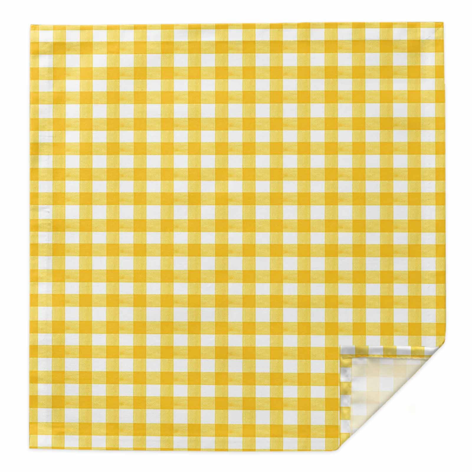 Cloth Napkins 1 Piece - 20x20 Inches, Yellow Washable Reusable Table ...