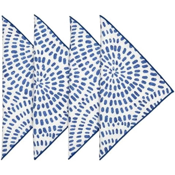 Cloth Napkins, Blue and White Fabric, 100% Cotton, Linen Napkin for ...