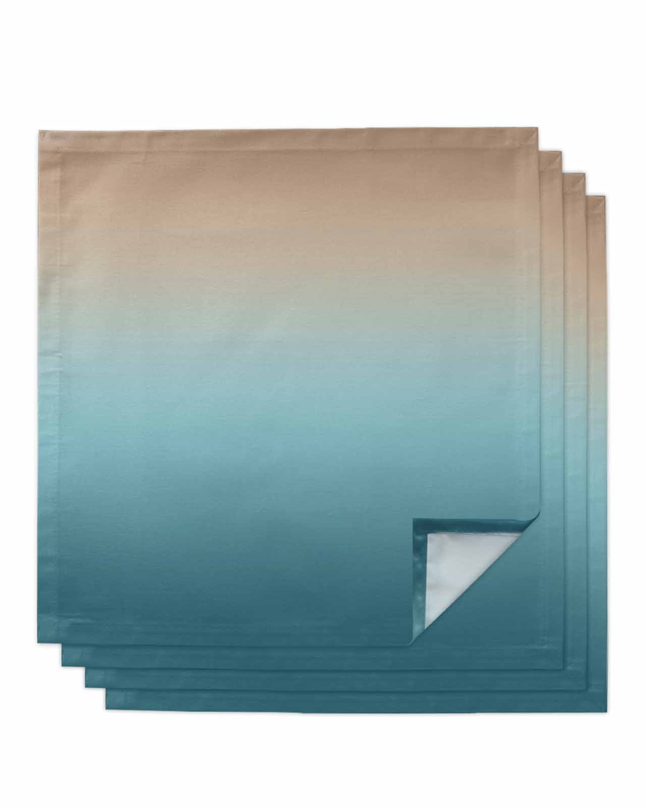 Cloth Napkins Gradient Color Washable Soft Kitchen Dinner Napkin Set of ...