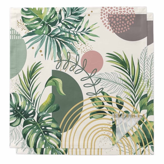 Cloth Napkins Set of 2 - 20x20 Inches, Boho Tropical Washable Reusable ...