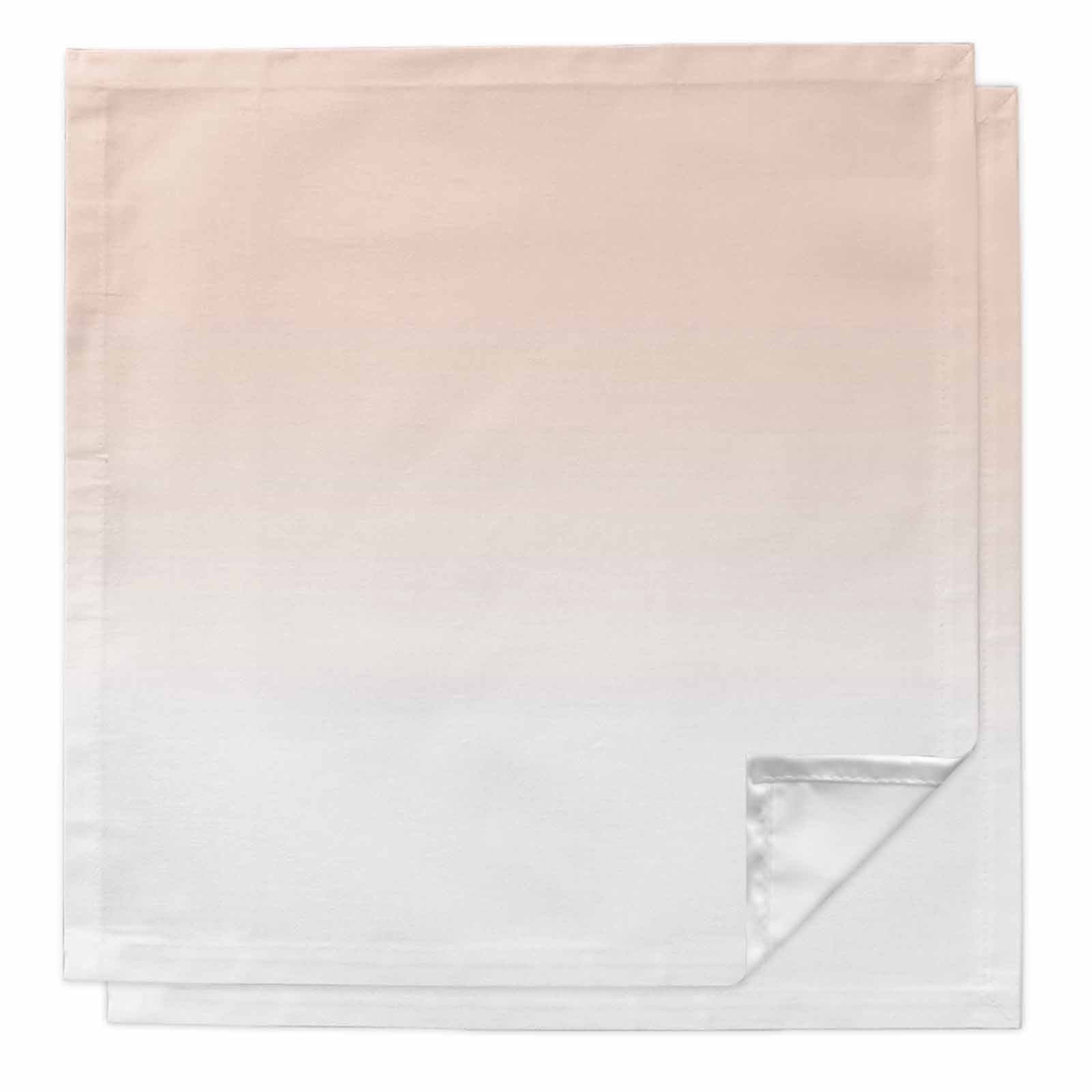 Cloth Napkins Set of 2 - 20x20 Inches, Pink White Ombre Washable ...