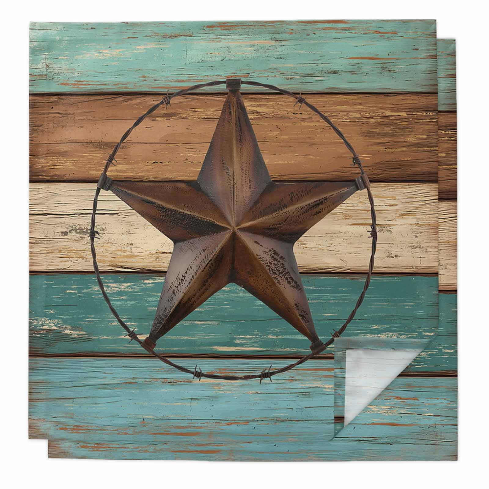 Cloth Napkins Set of 2 - 20x20 Inches, Teal Brown Washable Reusable ...