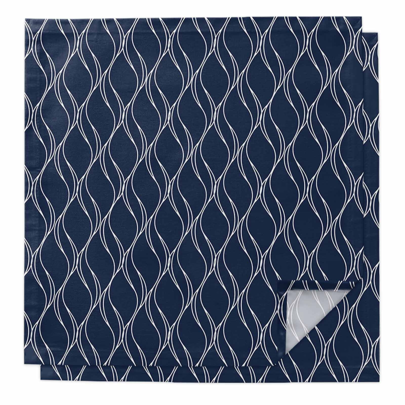 Cloth Napkins Set of 2 - 20x20 Inches, Wavy Lines Washable Reusable ...