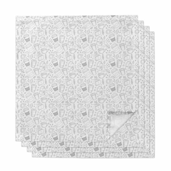 Cloth Napkins Set of 4 - 20x20 Inches, Coffee Washable Reusable Table ...