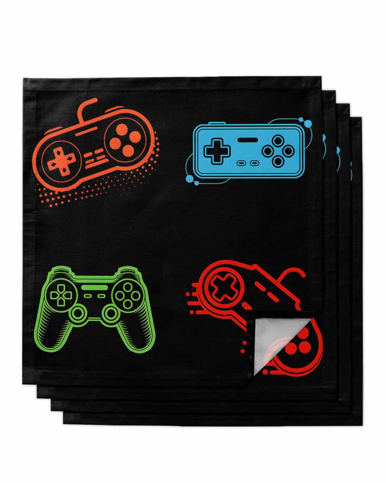Cloth Napkins Set of 4 - 20x20 Inches, Game Controller Washable ...