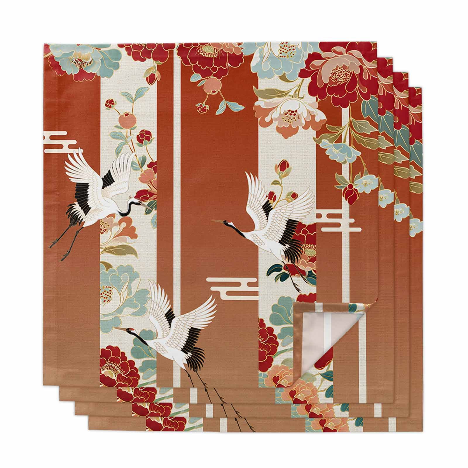 Cloth Napkins Set of 4 - 20x20 Inches, Japanese Washable Reusable Table ...