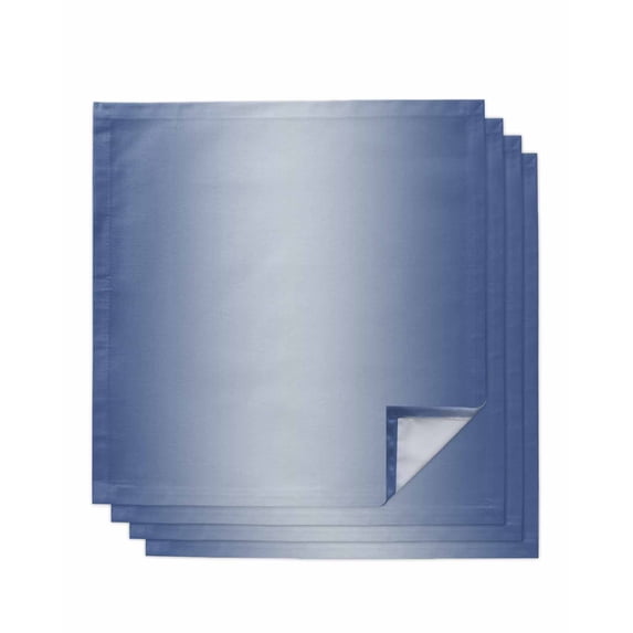 Cloth Napkins Set of 4 - 20x20 Inches, Navy Blue Ombre Washable ...