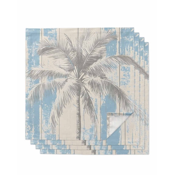 Cloth Napkins Set of 4 - 20x20 Inches, Palm Tree Washable Reusable ...