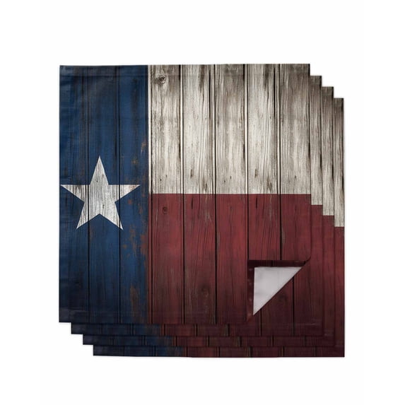 Cloth Napkins Set of 4 - 20x20 Inches, Vintage Star Country Washable ...