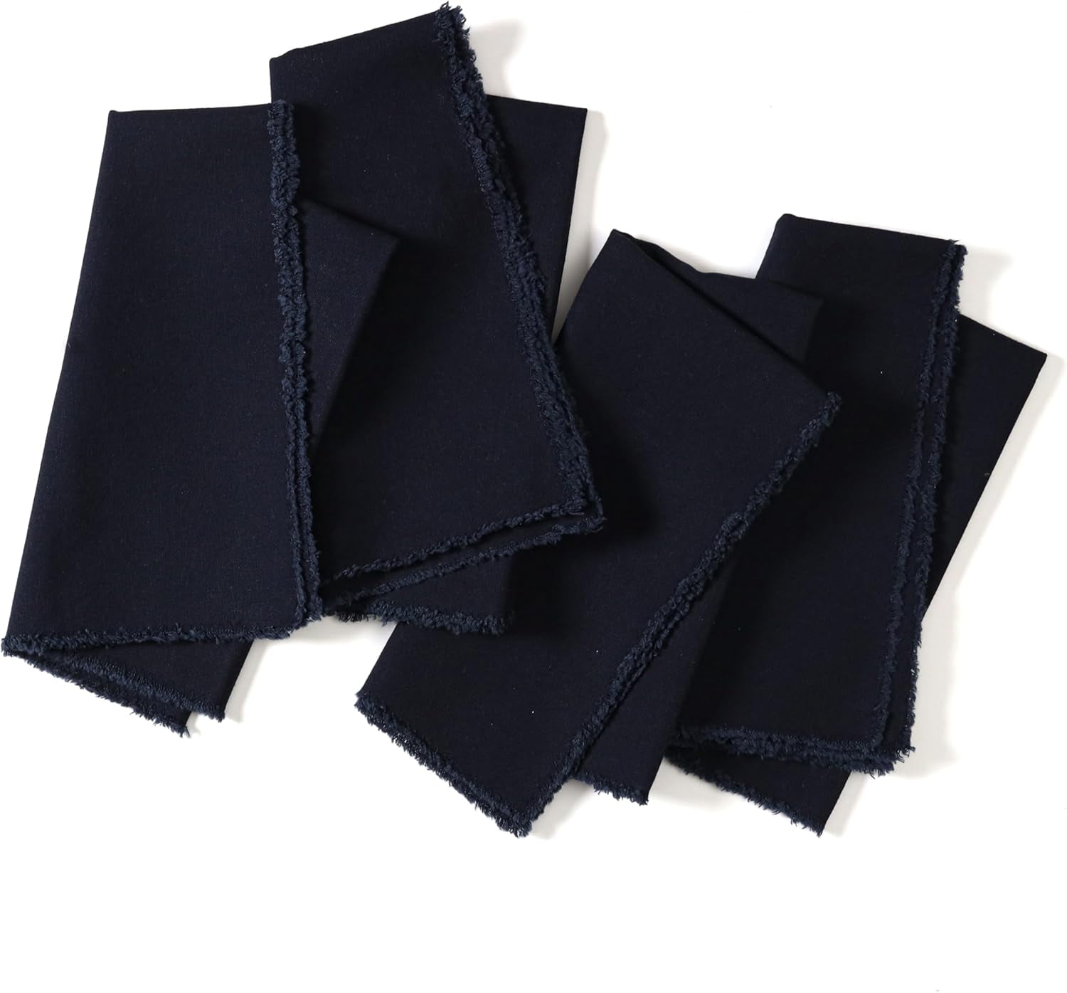 Cloth Napkins Set of 4 - Soft & Durable Frayed Dinner Napkin for Easter ...