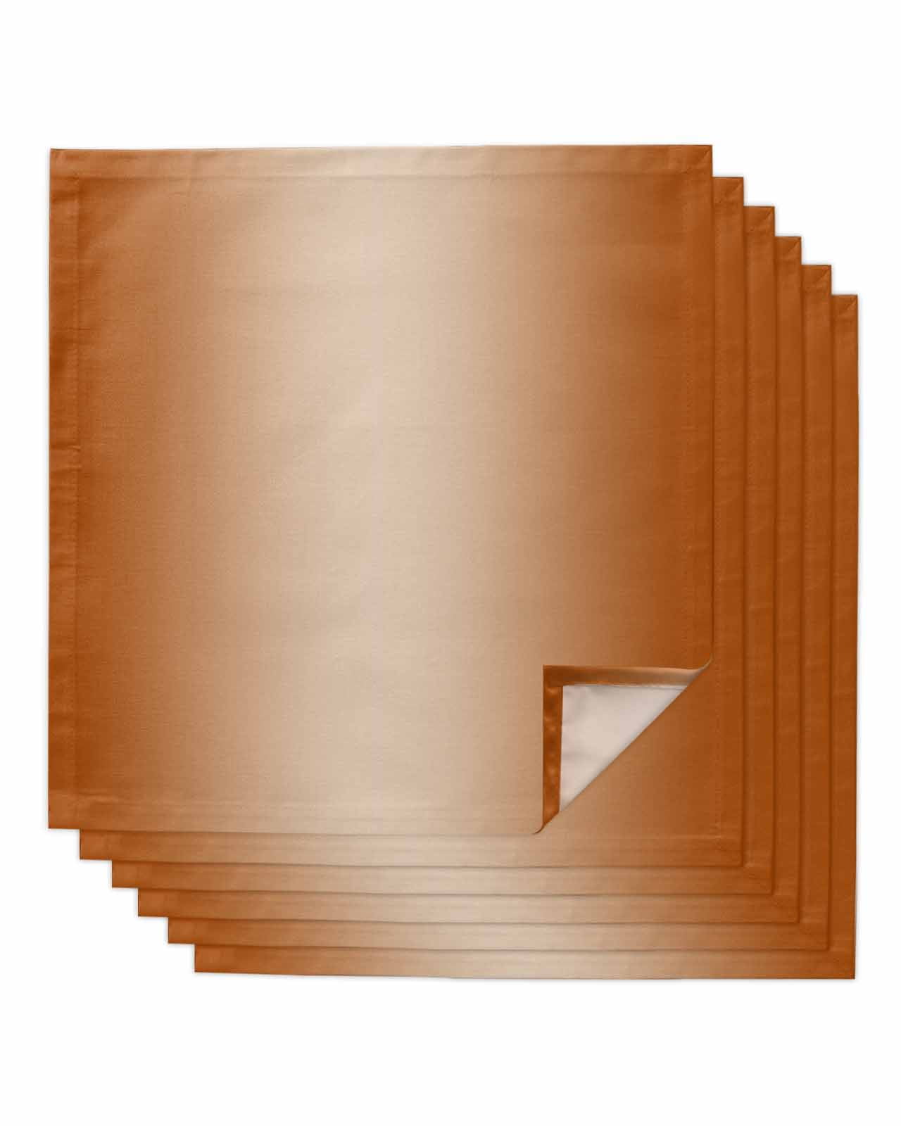 Cloth Napkins Set of 6 - 20x20 Inches, Burnt Orange Ombre Washable ...