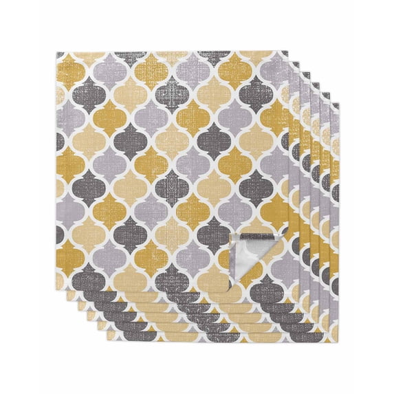 Cloth Napkins Set of 6 - 20x20 Inches, Moroccan Washable Reusable Table ...