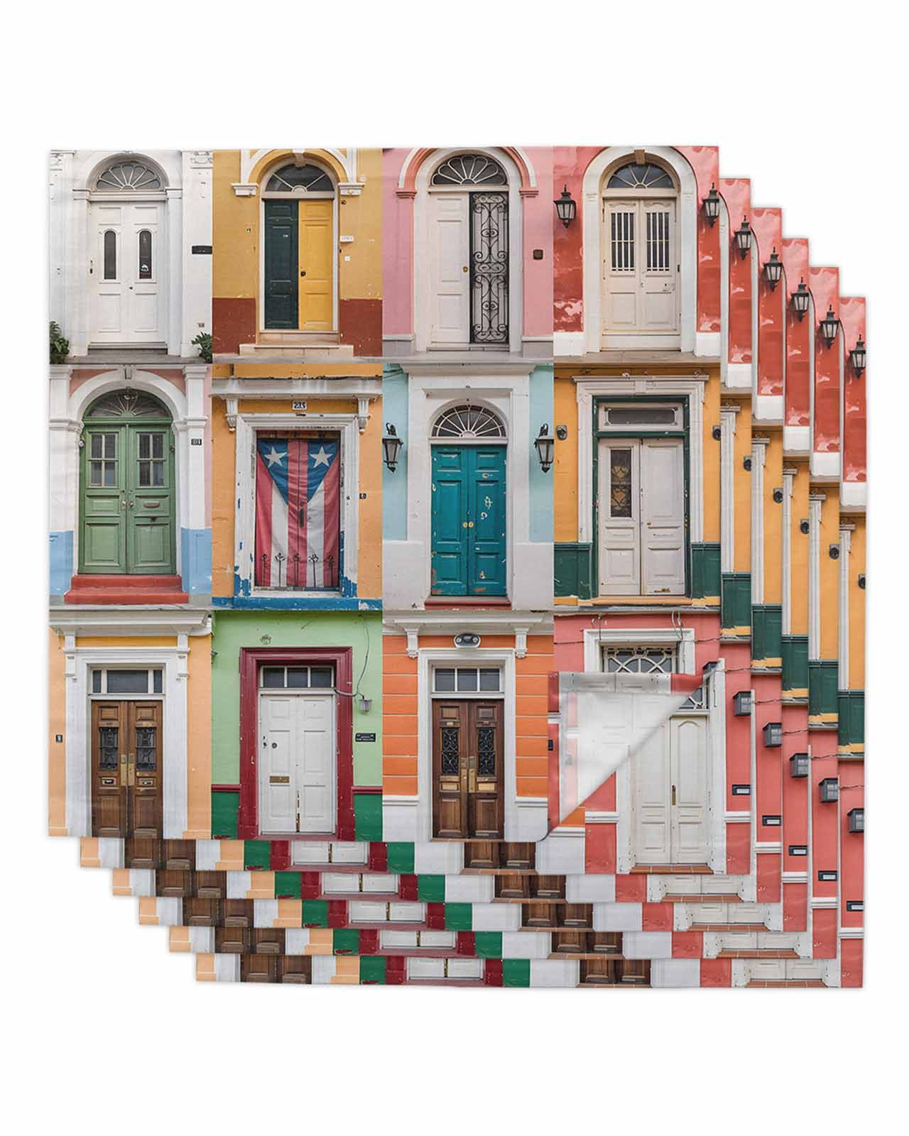 Cloth Napkins Set of 6 - 20x20 Inches, Puerto Rico Washable Reusable ...