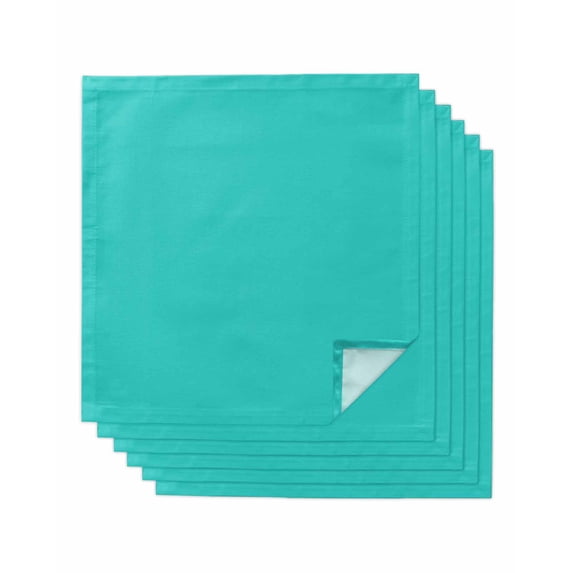 Cloth Napkins Set of 6 - 20x20 Inches, Turquoise Washable Reusable ...