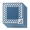 Cloth Napkins Set of 6 Blue Squares Cocktail Napkins Modern Block ...